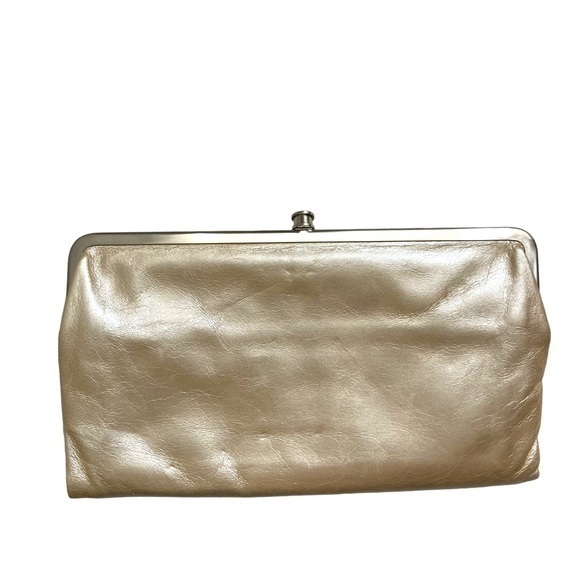 HOBO | Bags | Hobo Cream Leather Shimmer Clutch Wallet | Poshmark